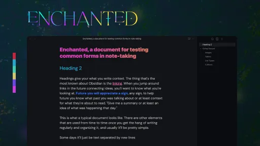 Enchanted - Obsidian Theme