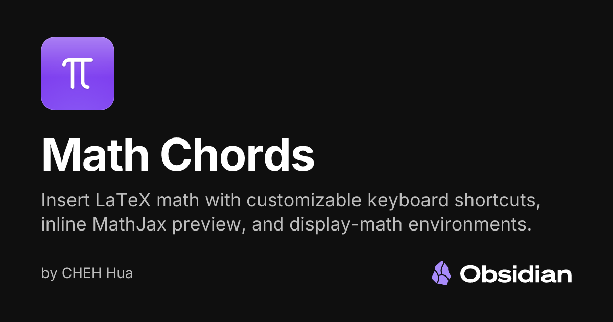 Math Chords - Obsidian Plugin